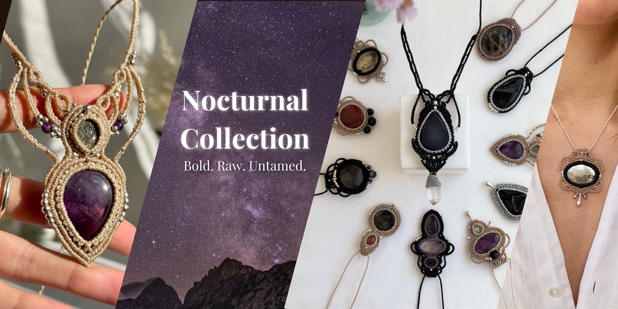 Handmade Macrame Jewelry - Unique Designs with natural Gemstones – INNA ...